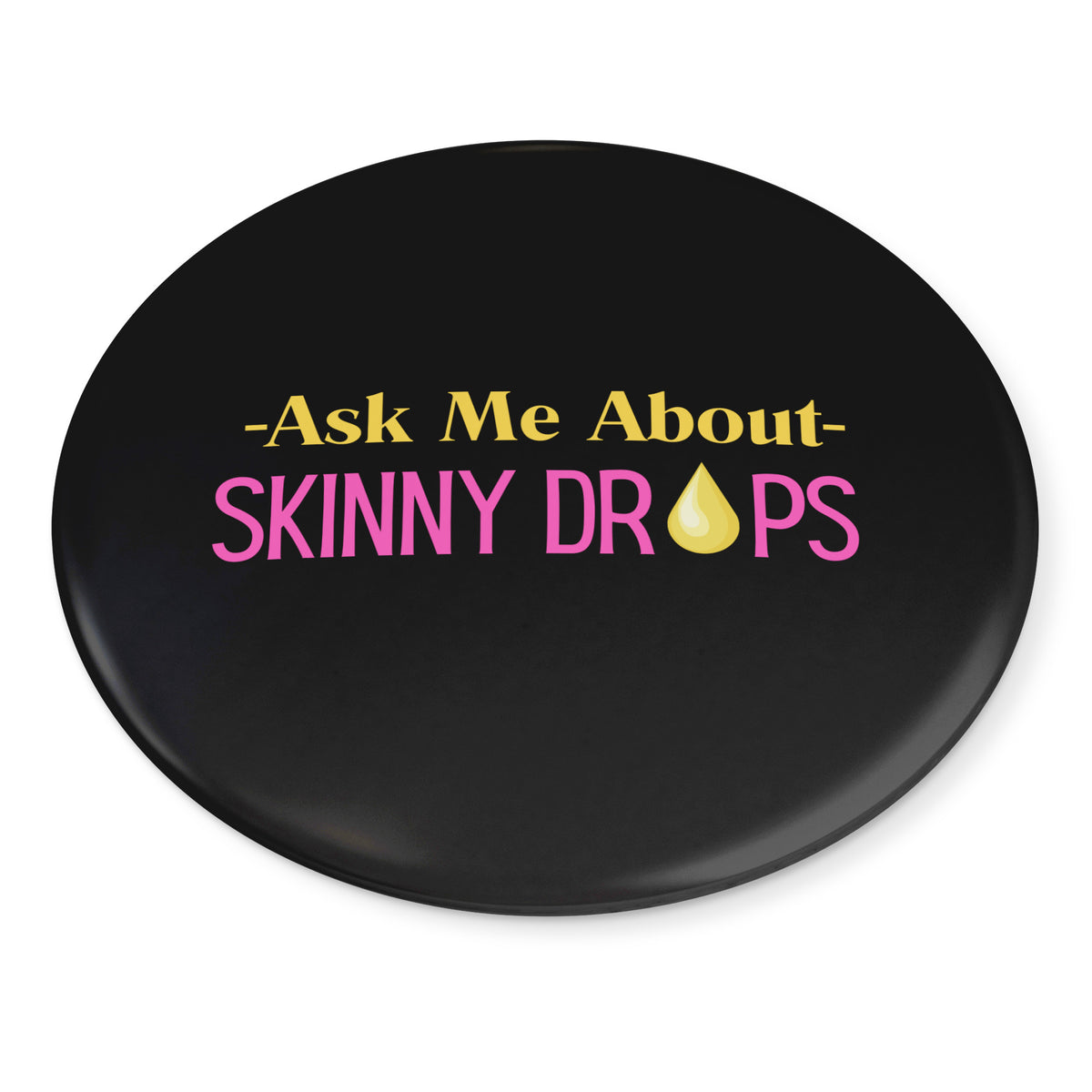 Partner.Co | Ask Me About Skinny Drops Stacked Yellow Pink Black Logo ...